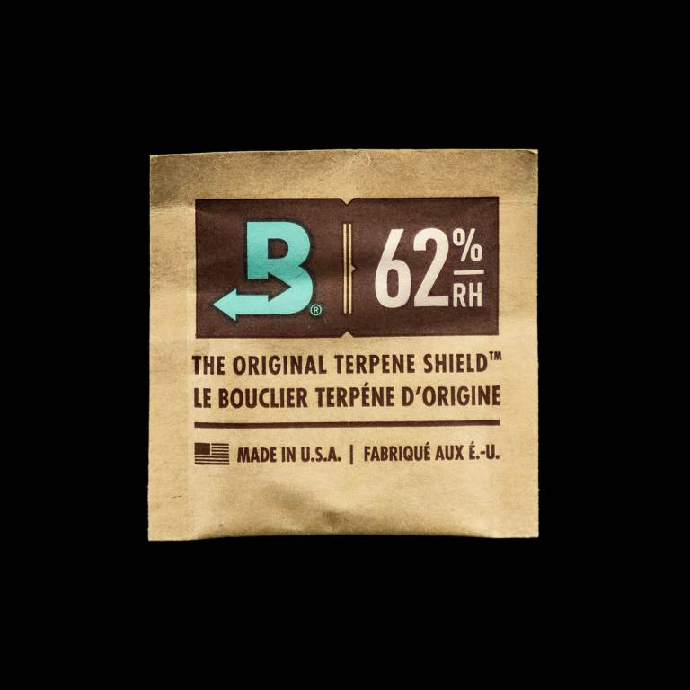 Boveda Terpene Shield Feuchtigkeitsregler 62 % RH S67 Humidipak bis 450 g